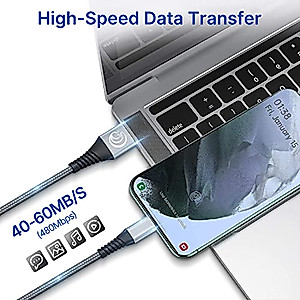 USB C Cable 10FT 3Pack Fast Charging Nylon Braided Long Type C Charger Cable Compatible with Samsung Galaxy S23 S22 S21 S10 S9 S8 A02s A03s A11 A12 A13 A20 A21 A32 A42 A53 Z Fold 4, Tablet, LG, Moto