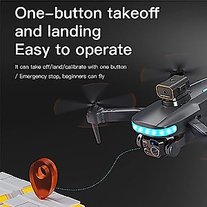 P14 Foldable Mini Wireless Drone with Dual 4K HD FPV Camera - Intelligent 360° Obstacle Avoidance 4 Channel RC Quadcopter Multifunctional HD Aerial Photography Remote Control Toys
