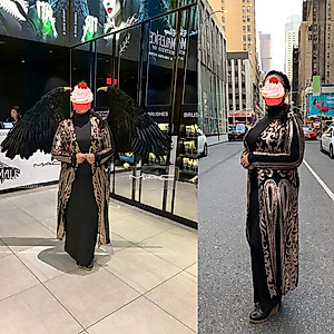 Women's Sequin Cardigan Summer Cover Up Dress Glitter Sparkle Open Front Coat Dresses Duster for Evening Prom 3XL Black