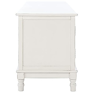 SAFAVIEH Home Collection Magnolia Distressed White 2-Door 2-Shelf Media Stand (up to 55-inch Flat Screen TV)