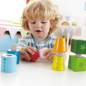 Hape Twist and Turnables Wooden Building Block Learning Set