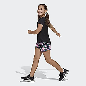 adidas Girls' Printed Woven Shorts, Light Pink, 5