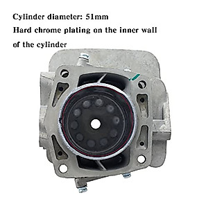 Extolern Cylinder kit 51mm for redmax ebz8500 ebz8500rh Backpack blowers 577424001 for Husqvarna 580BTS 580BFS Backpack Leaf Blowers [#578 38 50-01]