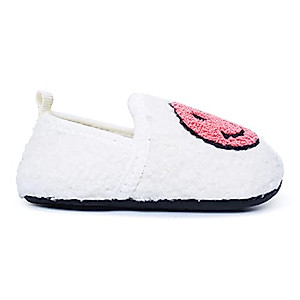 UCUHNB Toddler Slippers Girl Boy Lightweight House Slippers Artificial Woolen Athletic Socks with Indoor Outdoor Pink 8.5-9Toddler