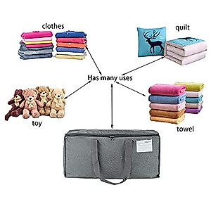 Dongawin Heavy-duty oversized storage bags, moving bag, tote bag for travel, luggage bags, camping, Christmas decoration storage., Gray, One Size
