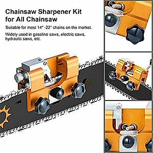 JINYI Chainsaw Chain Sharpening Jig,Chainsaw Sharpener Kit,Chainsaw Chain Sharpener is Designed to Sharpen Your Chainsaw,Suitable for All Kinds of Chain Saws、Lumberjack and Garden Worker