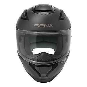 Sena Stryker Full Face Smart Helmet with Integrated Mesh and Bluetooth Communications, LED Taillight, and Sound by Harman Kardon, DOT (Matte Black, Medium)