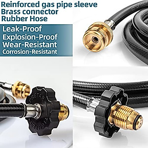 Alocs 10ft Propane Hose Adapter F273704 for Mr Heater Buddy Heater, Coleman Stove, Portable Grill, Connecting 1LB Portable Appliances to 5-20LB Tank