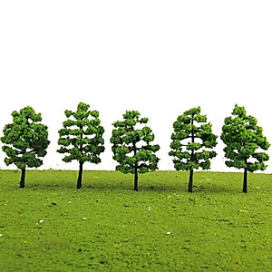 MANGOUSONG Miniature Trees,20Pcs HO OO Scale Model Trees Train Railroad Layout Diorama Scenery Miniature Tree Decoration for Train Railroad
