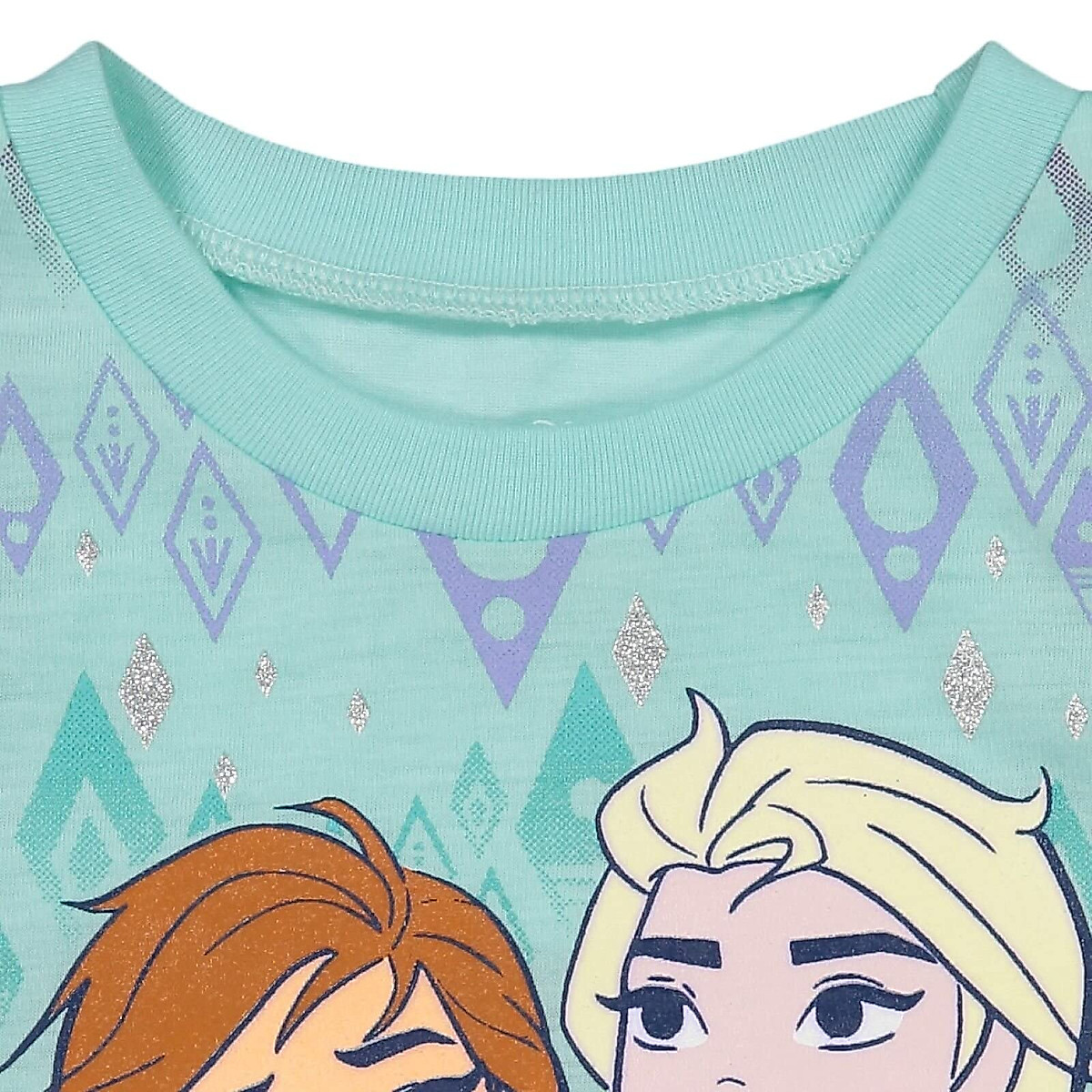 Disney Frozen Elsa Princess Anna Infant Baby Girls Graphic T-Shirt and Shorts Outfit Set Tie Dye White Stripe 18-24 Months