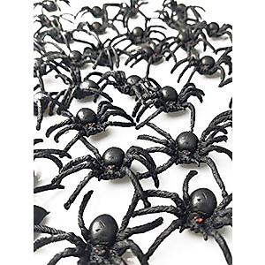 Muzboo Realistic Plastic Spider Toys Halloween Prank Props Small Size Funny Halloween Decorations 30pcs