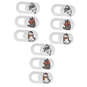 KOMBIUDA 9 Pcs Camera Cover Video Camera for Computer Phone Stickers Computer Tablet Webcam Shutter Laptop Camera Privacy Cover Web Blocker Privacy Protector Webcam Cover Protective Covers