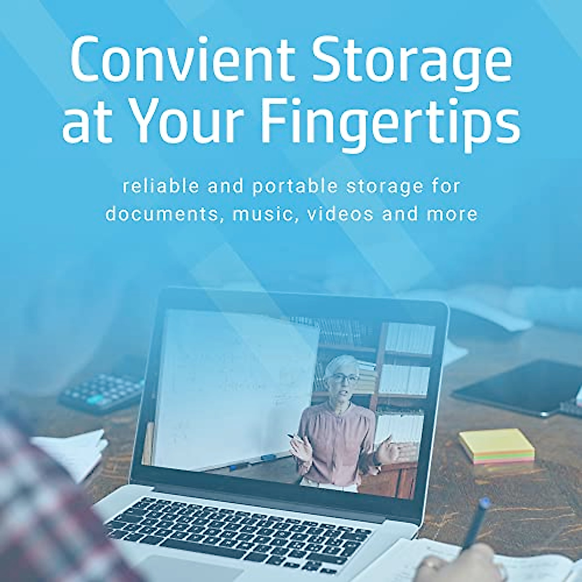 HP 32GB v150w USB 2.0 Flash Drive, Blue