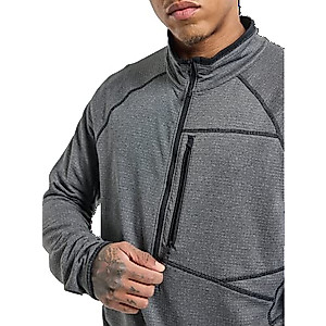 Burton Men's Standard Stockrun Grid Half-Zip Fleece, True Black, X-Large