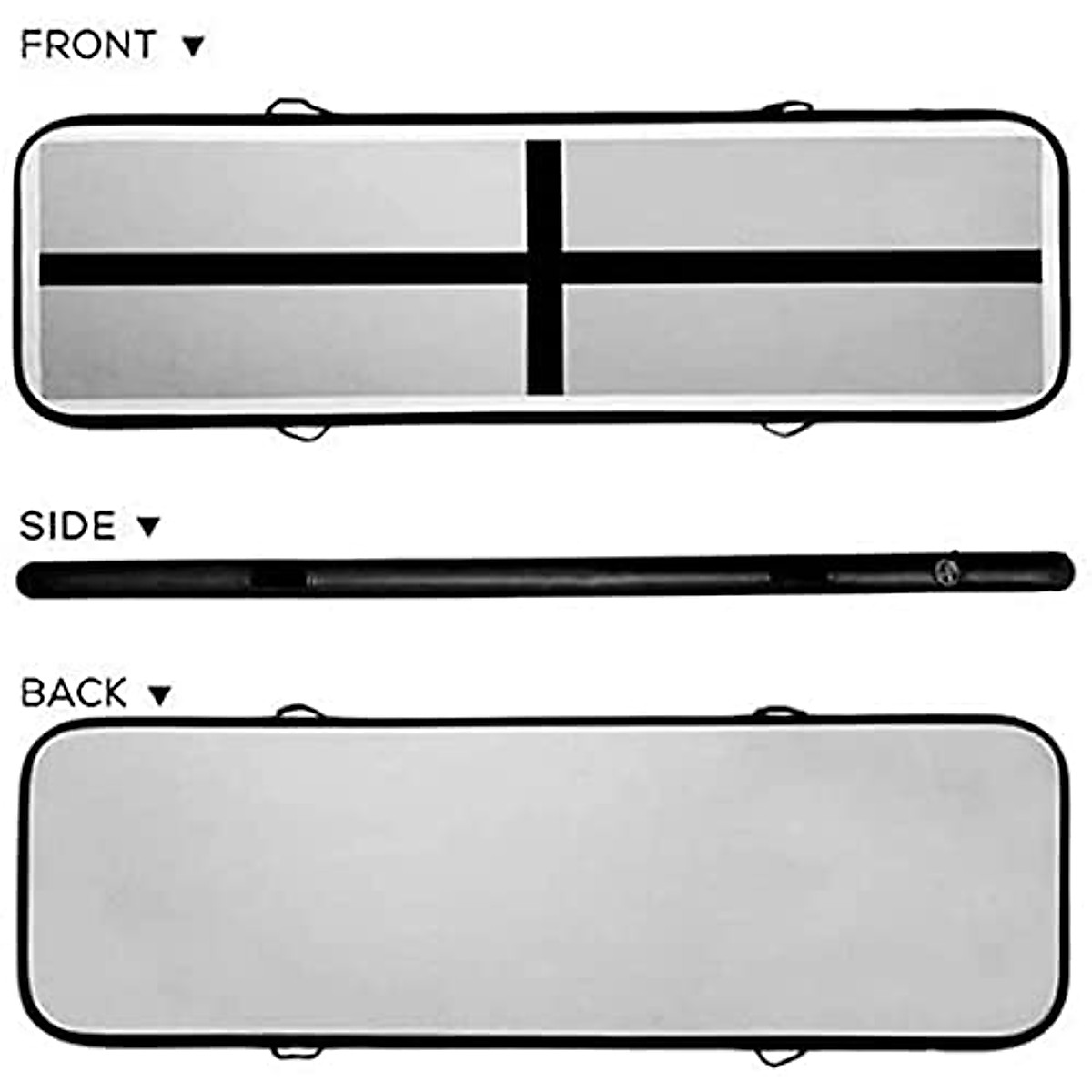 Lolicute Air Inflatab Track Mats 13ft Inflatable Air Gymnastics Mat Training Mats with Electric Pump for for Home Use Yoga/Training/Gym/Tumble/Water