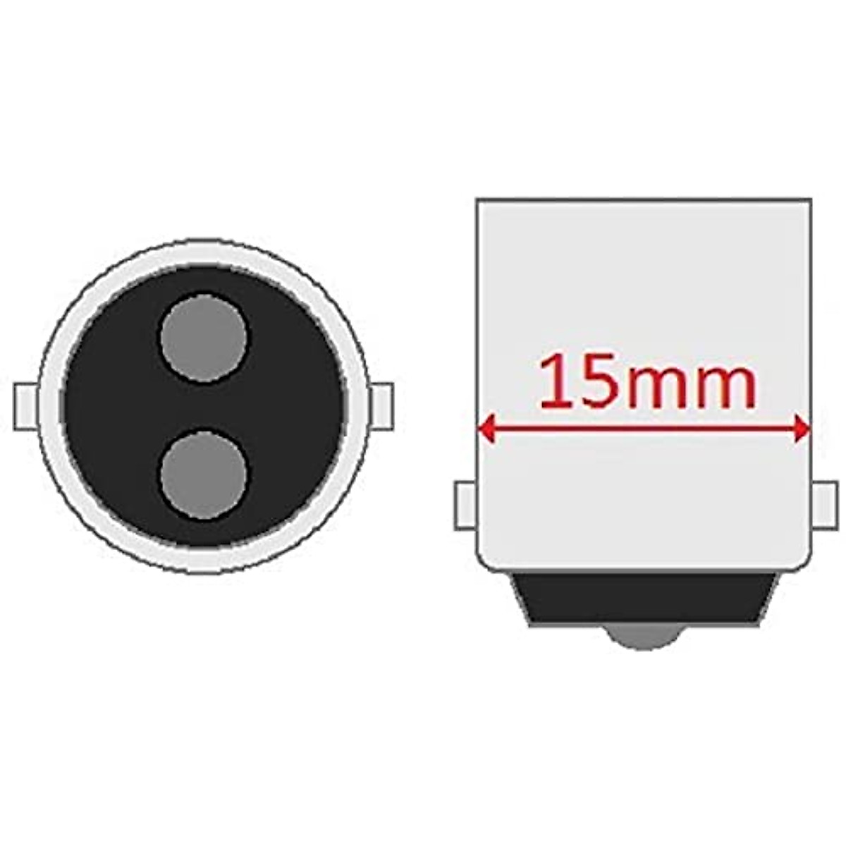 CEC Industries #1158 Bulbs, 6.4/7 V, 16.57/5.25 W, BA15d Base, S-8 shape (Box of 10)