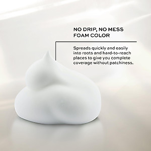 John Frieda Precision Foam Colour, Medium Chestnut Brown 5NBG, Full-coverage Hair Color Kit, Anti-Fade Gray Coverage, Deep Color Saturation Hair Dye, 1 Application