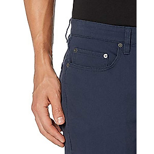 Amazon Essentials Slim Fit Khaki Pants for Men, 5-Pocket Stretch Twill 32W x 30L, Navy