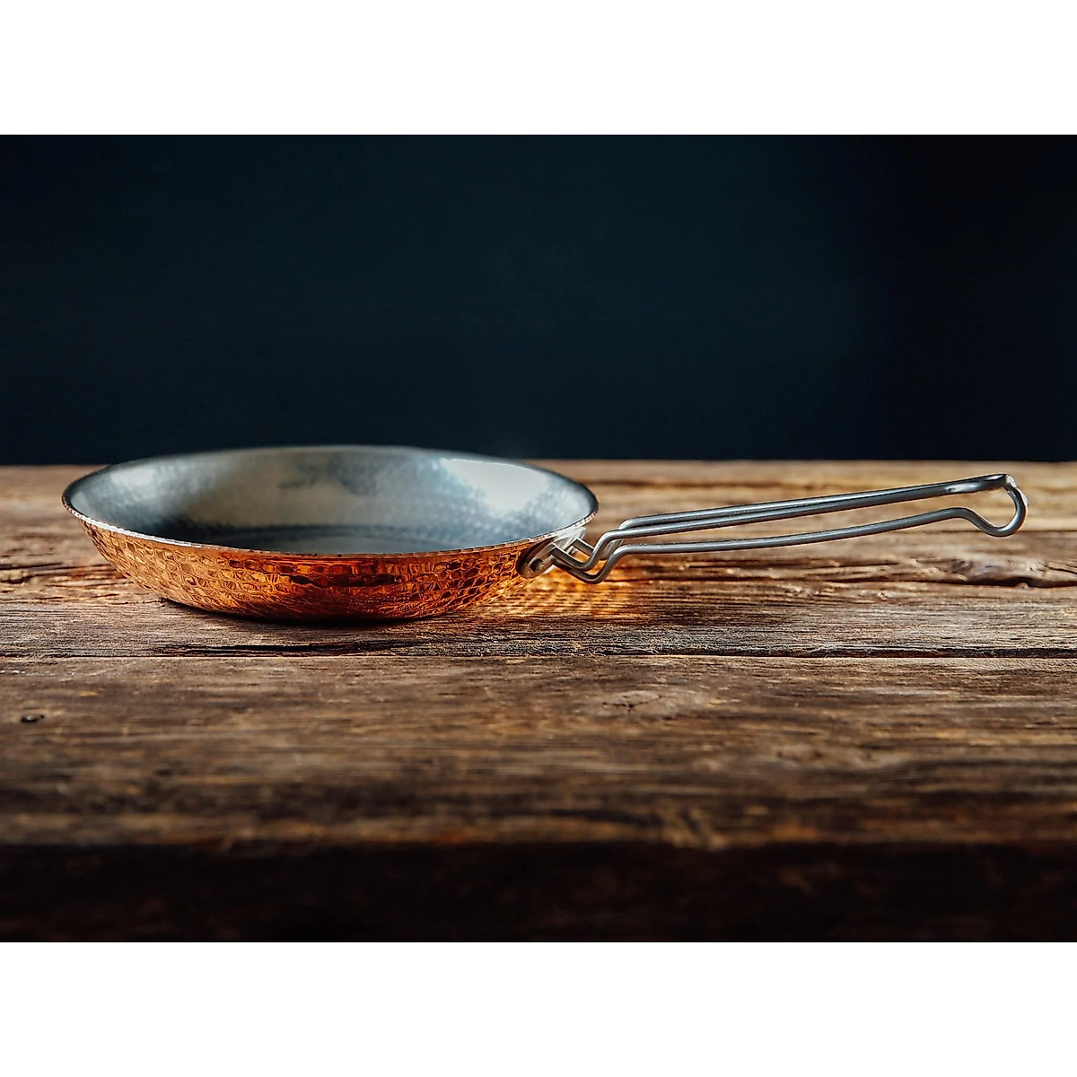 Sertodo Copper Skillet Pan | 8 inch Diameter | Patented Stainless Steel Handle System | Naturally Non-Stick Tin Lining, Pure Copper Body | Professional Kitchen Grade | Elegant, Durable, Functional