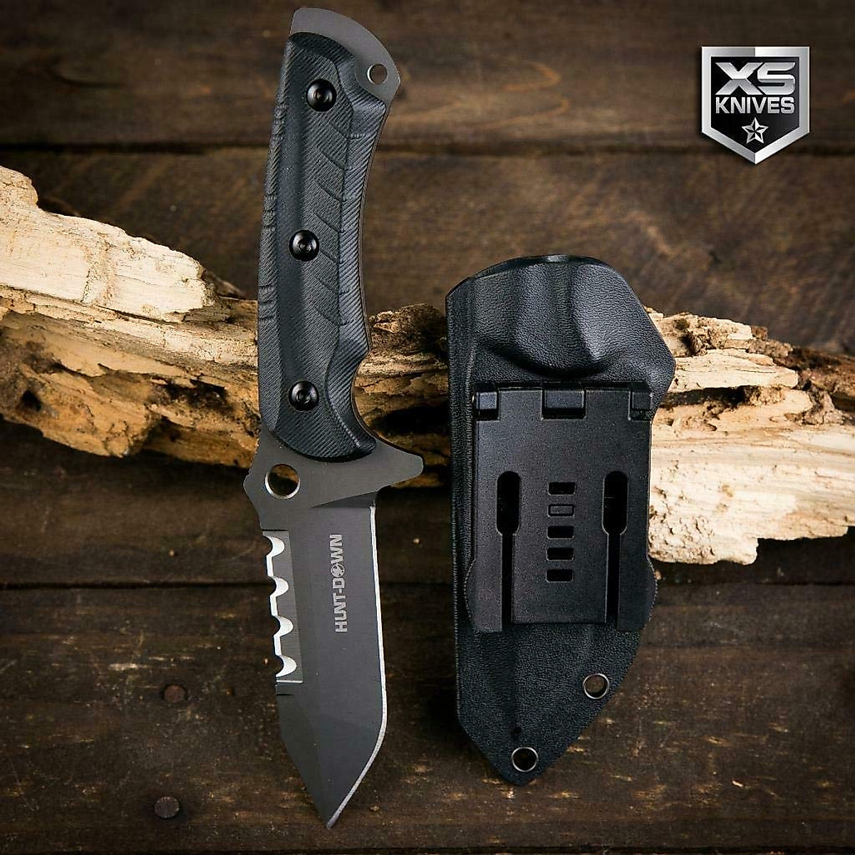 Tanto Survival Fixed Blade Hunting Knife G10 Handle Full Tang Quick Release Kydex Sheath by Survival Steel
