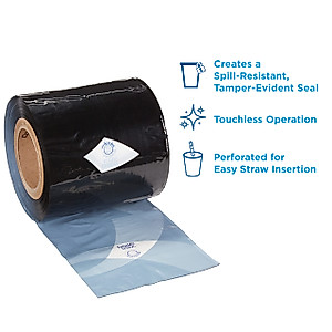 Dixie Ultra Film Refill for Automated Sealing Machine by GP PRO (Georgia-Pacific); LIDROLL2500B; 2500 Lids Per Roll; 2 Rolls Per Case