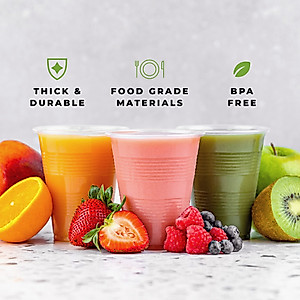 7 oz Clear Plastic Cups – Disposable Cups for Parties, Picnics, BBQ and Events Perfect for Cold Drinks Great Value for Home and Commercial Use Translucent Design (300)