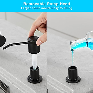 CREA Sink Faucet, Black Kitchen Faucets with Pull Down Sprayer with Kitchen Sink Soap Disoenser