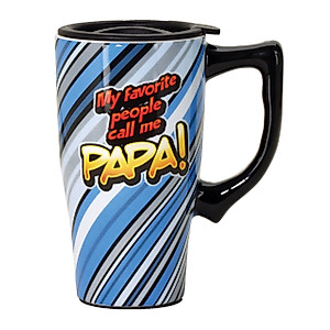 Spoontiques Favorite People Call Me Papa Travel Mug, Blue