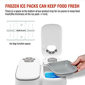 Madaotor Automatic Cat Feeders,Digital 2 Meals Auto Wet Food Pet Feeder for Dog & Cat,Dry or Semi-Moist Pet Food Dispenser with Timer,48 Hour Timed,Tamper Resistant Design