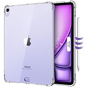 MoKo Clear Case for iPad Air 6th 11 Inch (M2) 2024, iPad Air 5th/4th Generation 10.9 Inch (2022/2020), Case with Soft TPU Reinforced Corner, Anti-Scratch Case for iPad Air 11 in & Air 10.9 in, Clear