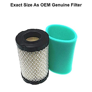 MOWFILL 2 Pack 796031 Air Filter Replace for Briggs Stratton 992376 590825 591334 594201 OEM Air Cleaner Cartridge with 797704 Pre Filter Fits Lawn Mower Air Cleaner Element