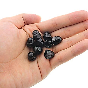 Acorn Nuts JianLing 25pcs Black Stainless Steel Hex Nut Female Cap Decorative Cap Nuts Caps Covers M6 Acorn Nut