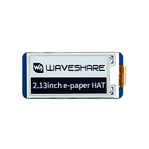 waveshare TOP1 2.13inch e-Paper Display HAT for Raspberry Pi Black/White Electronic Ink Display Screen 250x122 Resolution Supports Partial Refresh 3.3V/5V