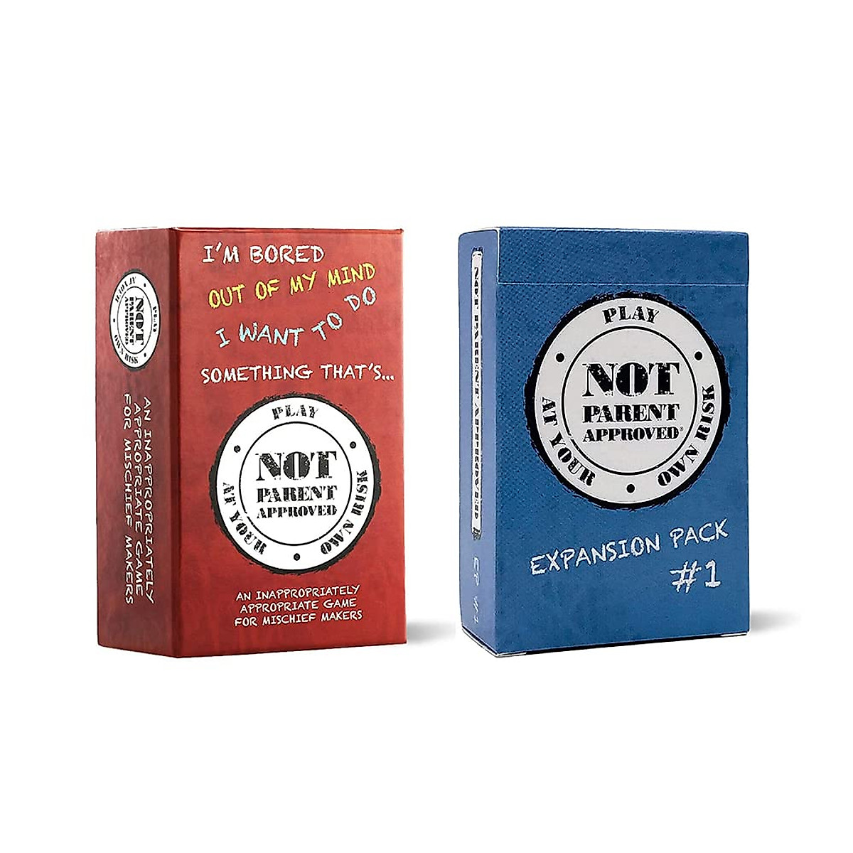 Not Parent Approved: The Original, Hilarious Family Party Game and Expansion Pack #1 Bundle