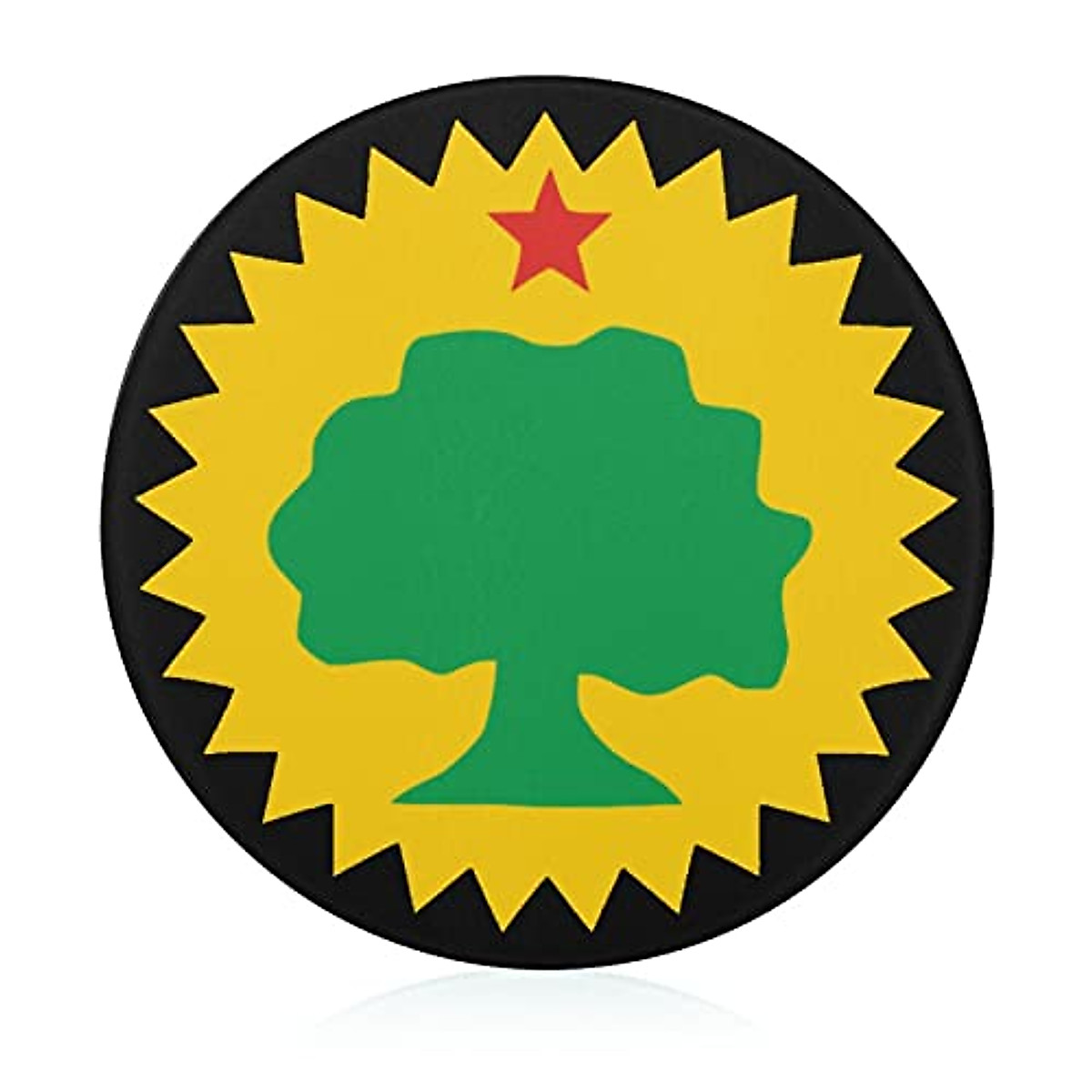 Flag of The Oromo Printed Round Cutting Board Glass Chopping Blocks Mats Food Tray for Home Kitchen Decoration