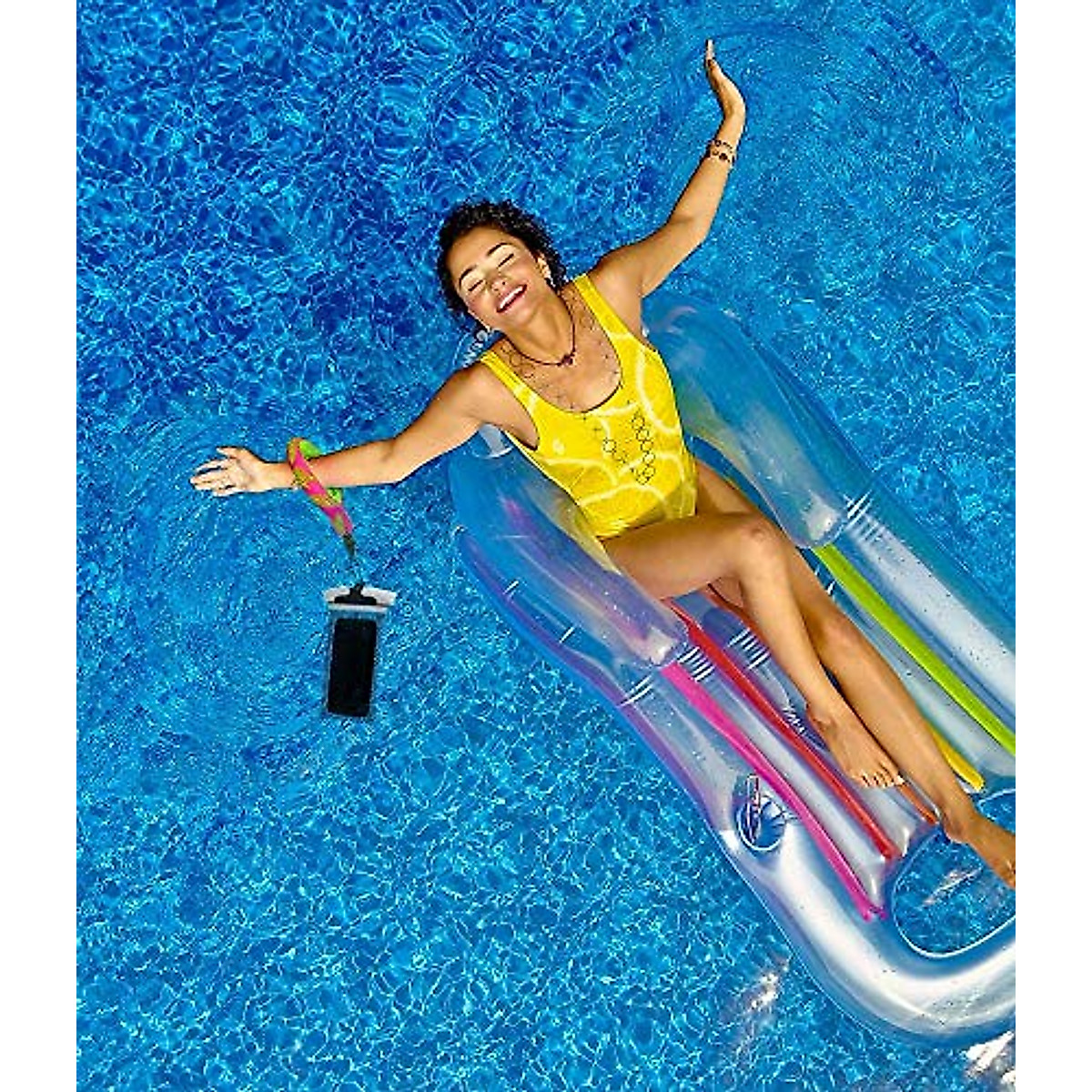 Ringke Waterproof Float Strap (2 Pack), Underwater Floating Strap, Wristband, Hand Grip, Lanyard Compatible with Camera, Phone, Key and Sunglasses (Palm Leaves & Banana)