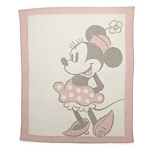 Barefoot Dreams CozyChic Vintage Minnie Mouse Baby Blanket Dusty Rose Multi One Size