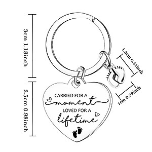 Ghloyza Miscarriage Memorial Keychains for Women Carried for A Moment, Loved for A Lifetime Miscarriage Gift for Mothers Infant Loss Keepsake