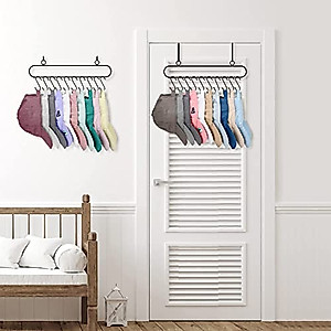 Mukkum Hat Rack for Wall Baseball Cap Organizer Hanger with 20 Hooks Modern Metal Hat Holder Wall-Mounted Caps Display for Closet Door Bedroom Entryway Laundry, Set of 2, Black