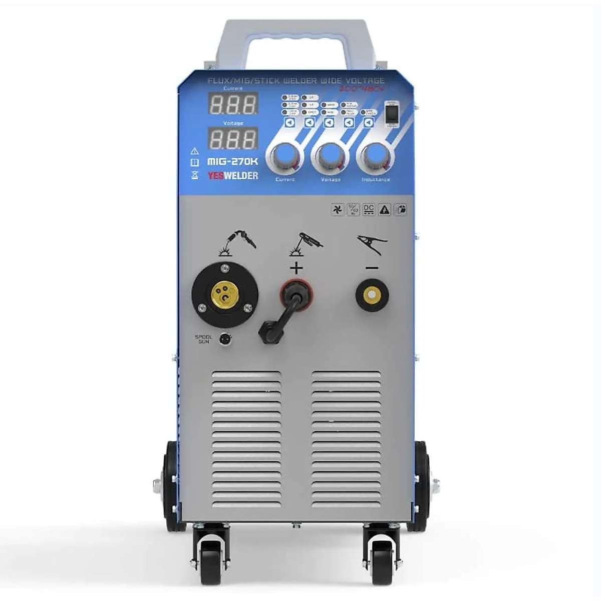 YESWELDER 270Amp Wide Voltage Multi-Process Welder MIG-270K Spool Gun Compatible Welder