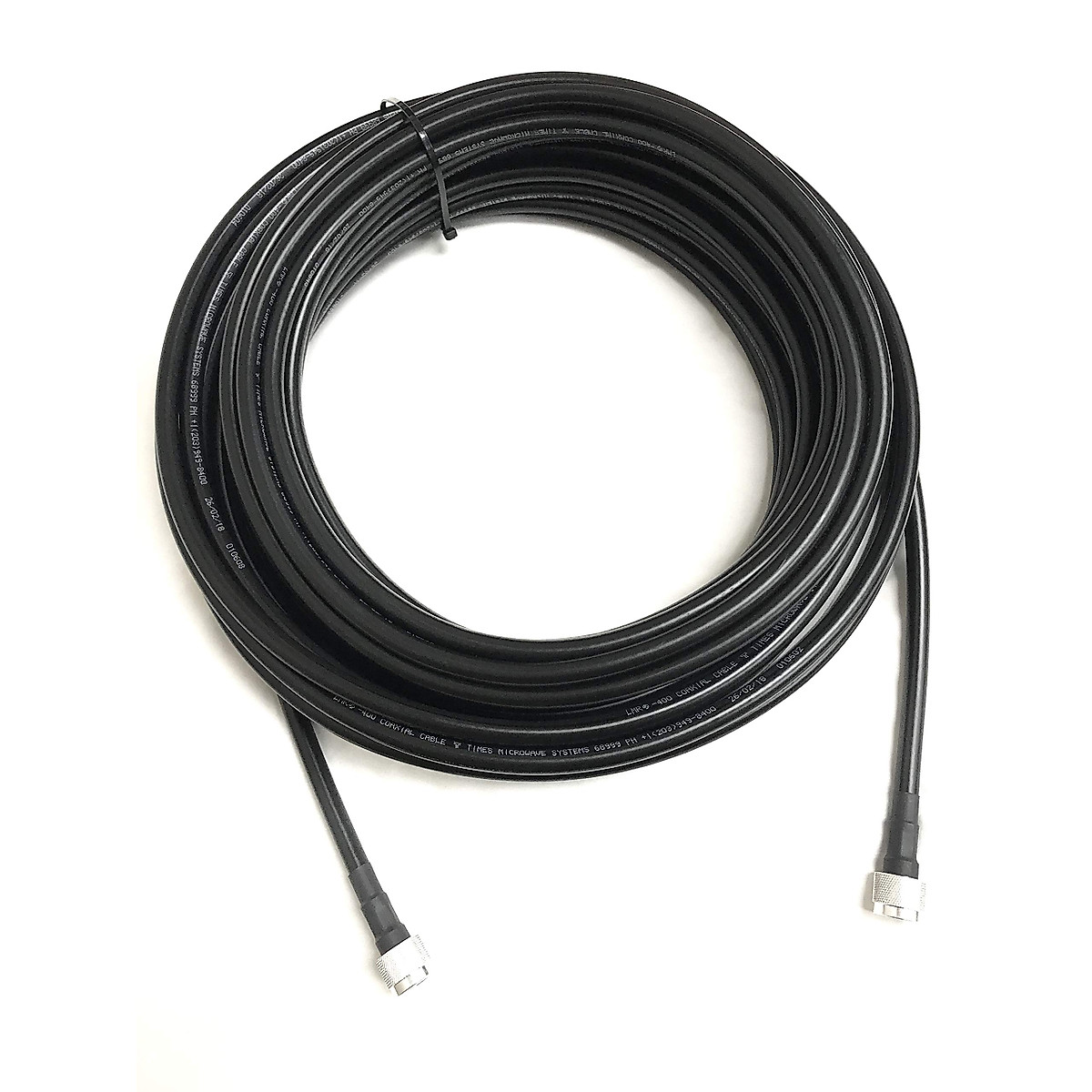 Custom Cable Connection 150 Foot N Male to N Male LMR400 Times Microwave 50 Ohm Coax Low Loss Antenna Cable for Ham Radio, WLAN, CB Radio and WiFi Antenna Feeders