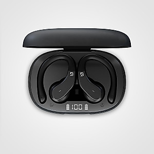 Runner 40 - Secure-Fit Wireless Earbuds for Small Ears, Running Bluetooth Earbuds for Women and Men, Deep Bass Wrap Around Earbuds for Small Ear Canals with EarHooks, Sweatprooof Over The Ear Earbuds