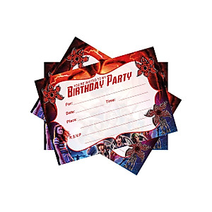 DEEPMALA 24pcs Childrens Birthday Invitations,Childrens Party Invitations Birthday Party Supplies Decoration (24pcs)