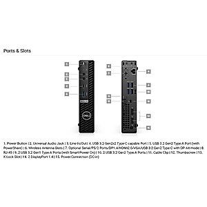 Dell OptiPlex 7090 MFF Business Micro Desktop Computer, Intel Octa-Core i9 11900 Up to 5.2GHz, 16GB DDR4 RAM, 1TB PCIe SSD, WiFi 6, Bluetooth 5.1, Windows 11 Pro