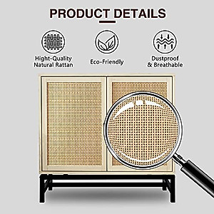 AWQM W36864701 Rattan Cabinet, Natural