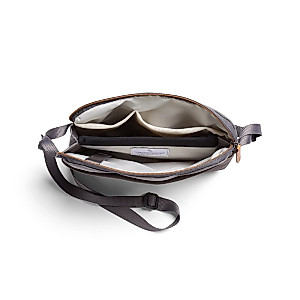 Bellroy City Pouch Plus Premium – (Slim Leather Crossbody Bag) - StormGrey