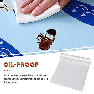 UPKOCH Shelf Liner Daisy Flower Kitchen Drawer Liner Self- Adhesive Waterproof Clear Refrigerator Mat Cabinet Liner Pantry Shelf Liner for Kitchen Cabinets Pantry Shelves