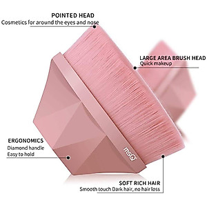 Foundation Brush Makeup Brush with Case, Pink