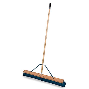 USA Broom 36 in Heavy Duty Push Broom Outdoor Sweep Ashpalt/Concrete Stiff Bristles, USA Steel Brackets, Stainless Steel Hardware, No Plastic 100 Percent Made in The USA