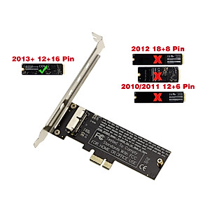 KALEA-INFORMATIQUE PCIe Controller Card Compatible for Mac 2013 SSD and Plus in 28 pin 12+16 Pins - PCI Express x4